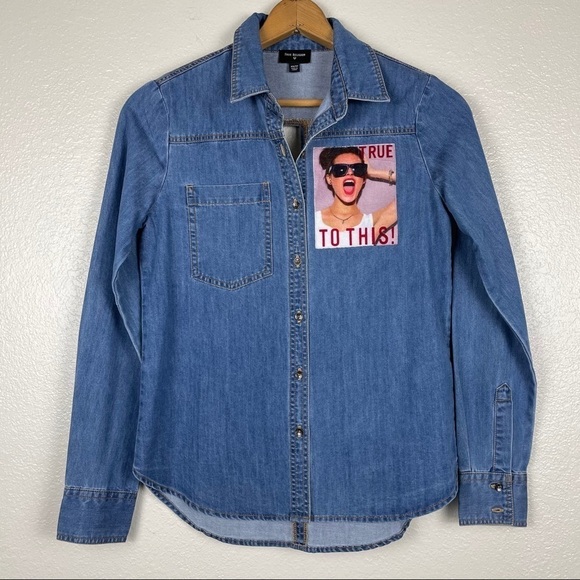 True Religion | Tops | True Religion True To This Patch Jean Button Up ...